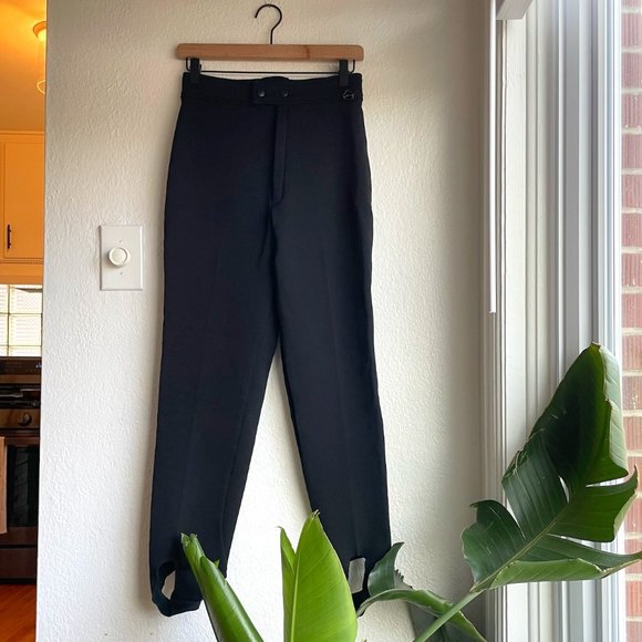 Obermeyer | Pants & Jumpsuits | Vintage Obermeyer Black Stirrup Wool ...